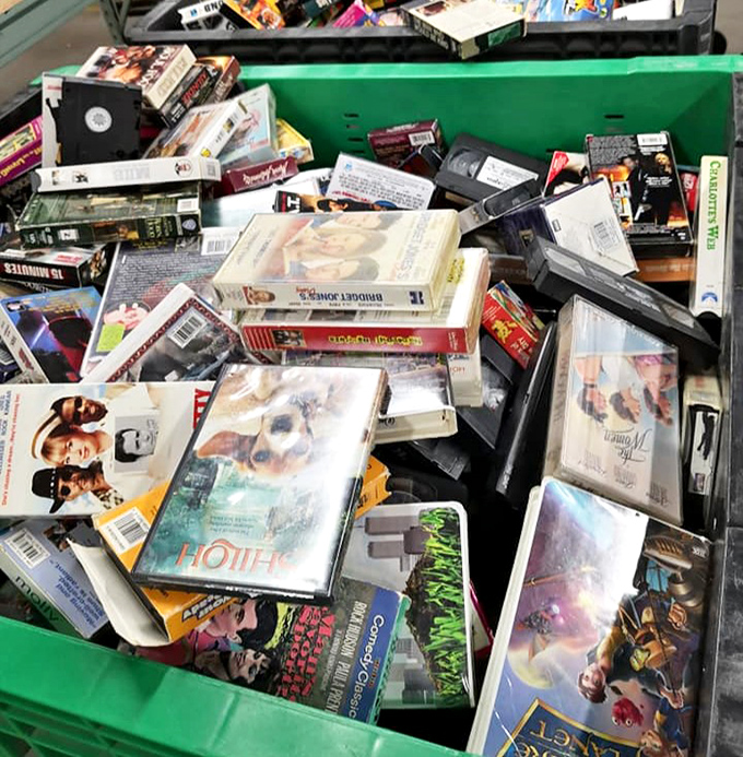 Hollywood history by the pound&mdash;these VHS tapes once commanded prime real estate in living rooms across Wisconsin.