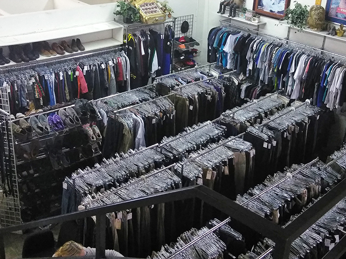 Mannequins stand guard over an impressive collection of boots and shoes that have quite literally walked through fictional worlds before landing here.