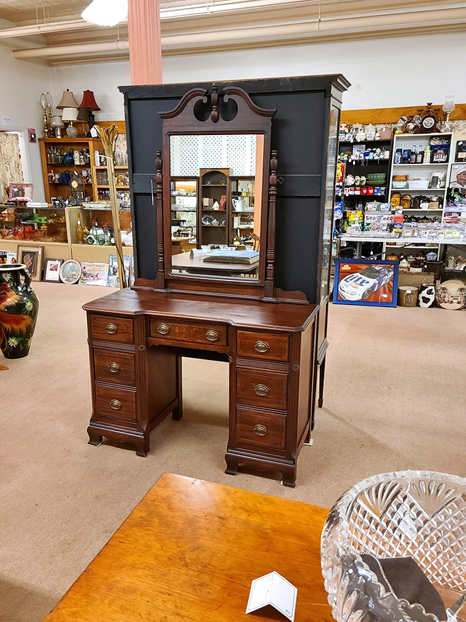 Not just a dresser but a time machine&mdash;imagine the faces that have gazed into this mirror over generations.