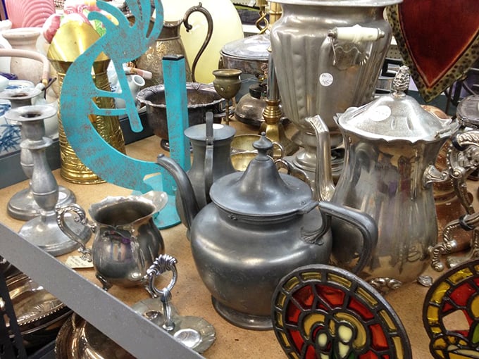 Metallic treasures gleaming under the lights&mdash;these vintage pots and serving pieces have hosted countless family dinners and holiday gatherings.