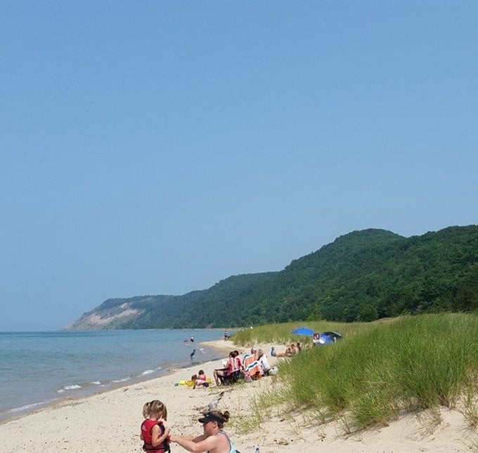 Social distancing before it was mandatory. Even at its "busiest," Esch Road Beach offers more breathing room than a first-class cabin. 