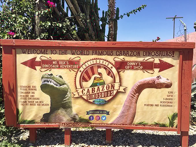 The sign says it all &ndash; world famous indeed! This roadside classic has been directing families to dinosaur fun for generations.