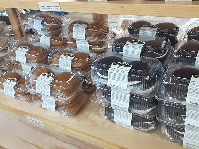 Whoopie pies lined up like sweet hockey pucks of joy. The perfect dessert for when you can't decide between cake and cookies.