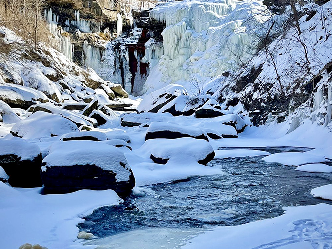 Winter transforms Brandywine into a frozen fantasy world. The falls don't stop&mdash;they just change their wardrobe for the season.