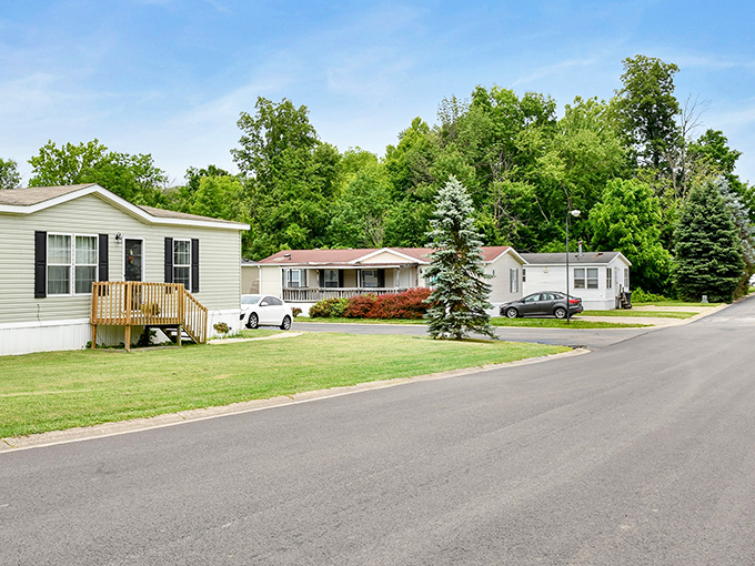 Small-town charm meets modern comfort in Ohio's Amish Country, where mobile home communities blend seamlessly into pastoral landscapes.