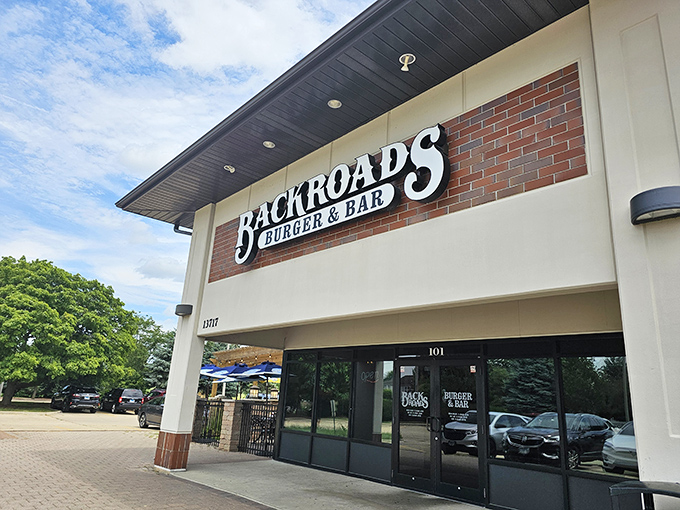 Backroads' modern exterior might look corporate, but inside beats the heart of a true burger artisan.