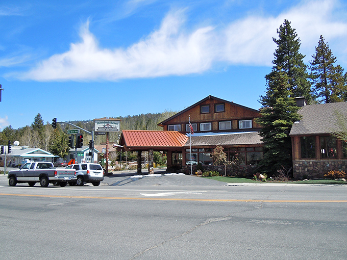 Big Bear City's main street offers all the essentials without big city hassles. Mountain living with actual parking spaces!