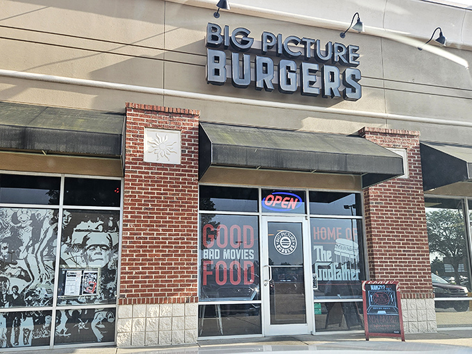 Big Picture Burgers combines cinema and cuisine in perfect harmony. Movie magic meets burger brilliance behind those doors.
