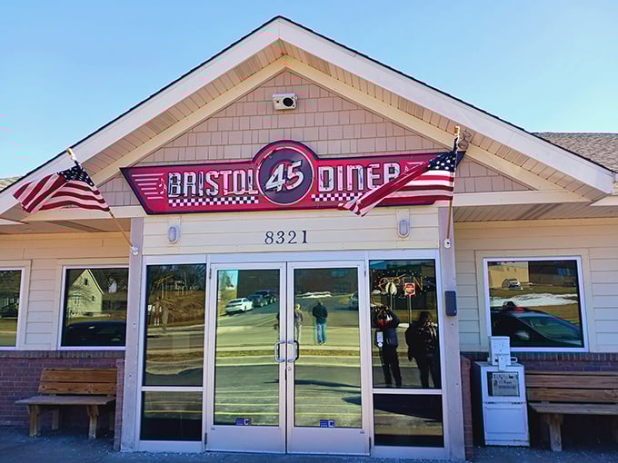 Bristol 45 Diner: Red, white, and delicious all over&mdash;this patriotic diner serves Americana on a plate with a side of nostalgia.