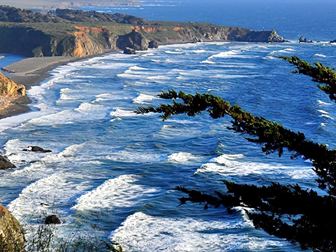 The kind of beach view that makes you question every life decision that isn't "move to Cambria immediately."