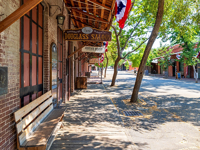 Columbia's historic main street remains unpaved, just as it was during the Gold Rush days.