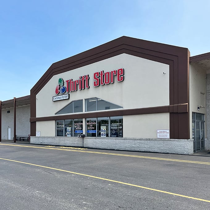 Community Thrift's unassuming exterior hides a cavernous world of secondhand surprises and budget-friendly basics.