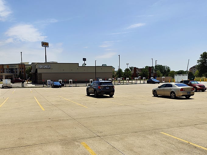 Sometimes the best discoveries hide in plain sight behind unassuming storefronts like this Top Shelf gem.