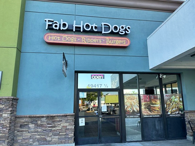 Fab Hot Dogs' blue storefront might be understated, but what happens inside is a nationwide hot dog tour without the airfare.