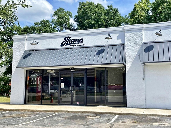 Harry's crisp white exterior is like a blank canvas waiting to be filled with hoagie masterpieces. 