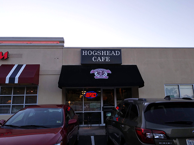HogsHead Caf&eacute; might look humble from the outside, but that angry pig logo knows what's up.