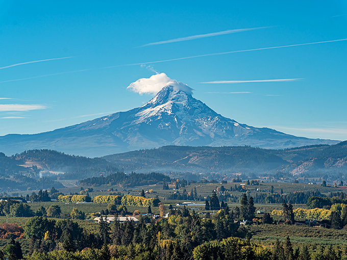 Mount Hood stands majestically over Hood River Valley. Mother Nature showing off her finest work without even breaking a sweat.