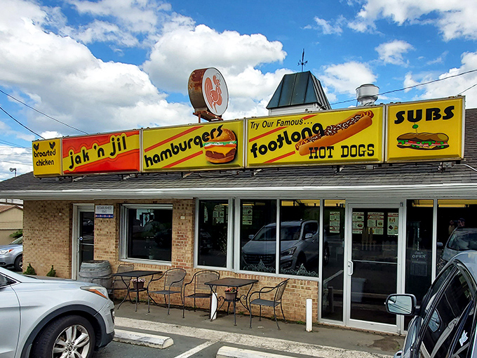 That yellow and orange sign is like a beacon of foot-long happiness in Charlottesville. Your diet plan doesn't stand a chance.