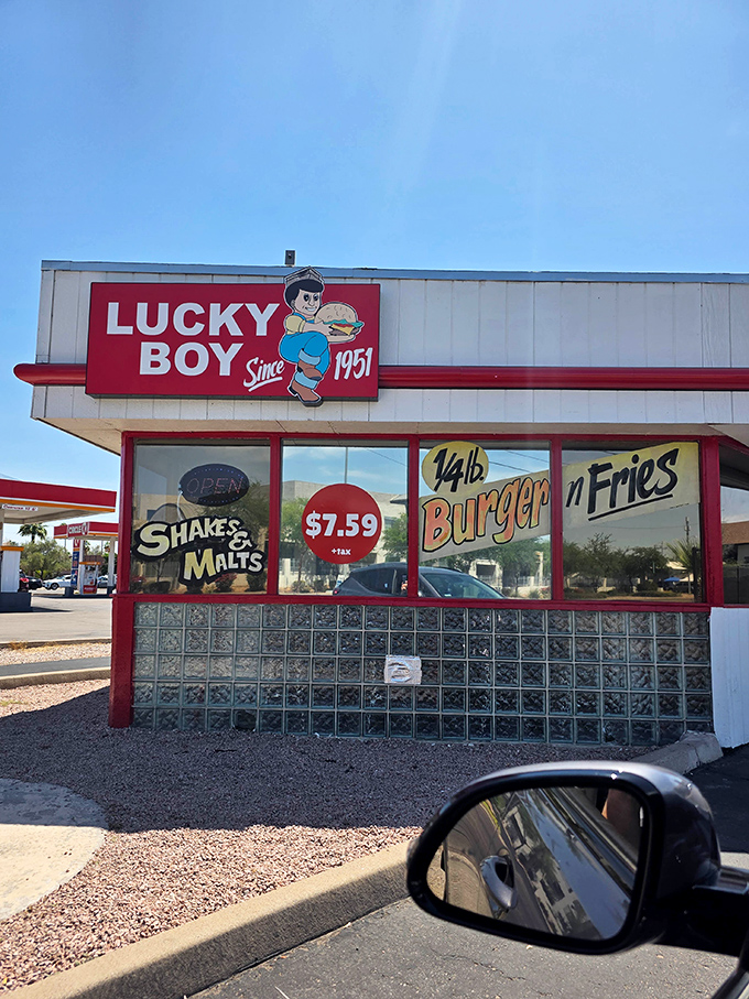 That cartoon boy has been holding that burger since 1951, and he's still smiling. After one bite, you'll understand why.