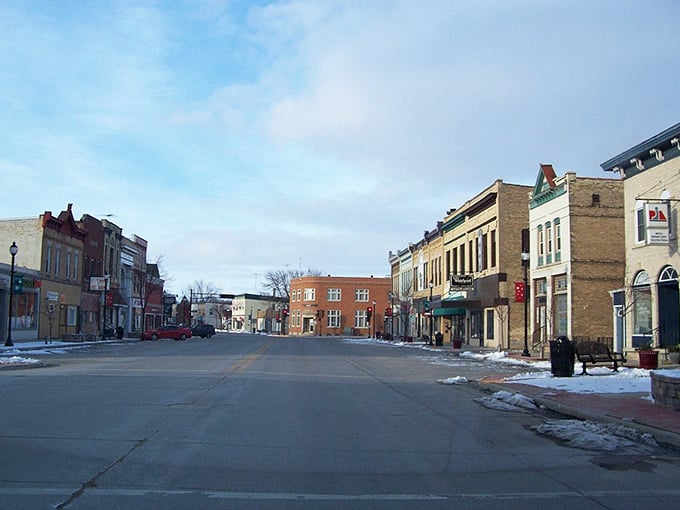 Mayville&rsquo;s main street in winter has a quiet elegance. It feels like a movie set, waiting for its next scene to unfold.