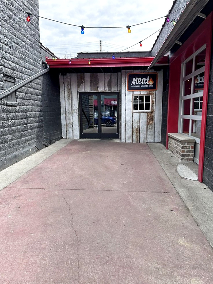 "The entrance says it all &ndash; straightforward, rustic, and promising exactly what you came for. No pretense, just meat perfection."