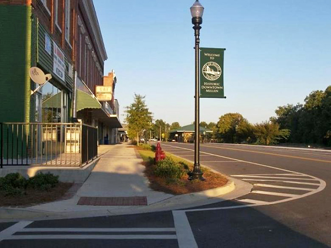 Historic storefronts invite you to slow down and stay awhile. Millen's main drag is like stepping into a time machine!