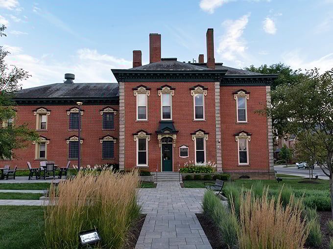 Millersburg's tree-lined streets burst with fall colors, creating a golden canopy over this charming Holmes County town.