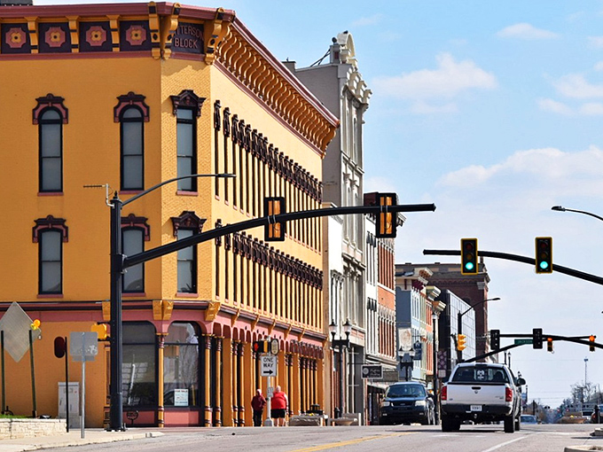 Muncie's colorful storefronts bring joy to everyday errands, making grocery runs feel like small adventures.
