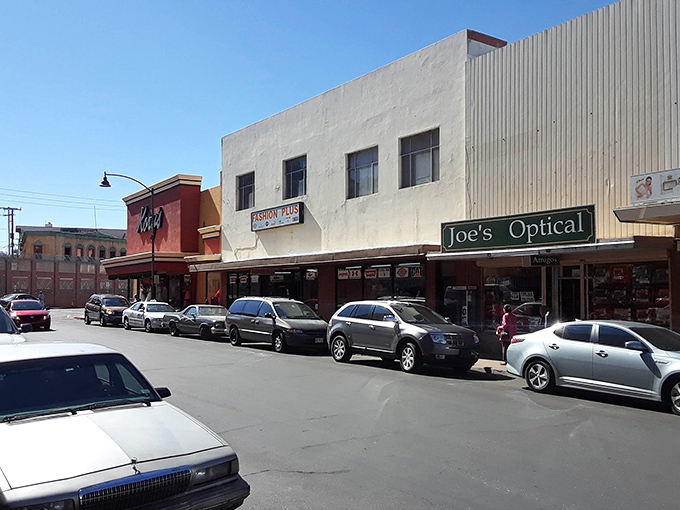 Nogales' downtown shopping district maintains its historic charm, where parking spots are still easy to find.