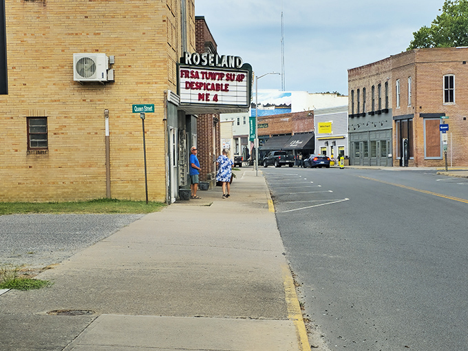 The view down Onancock's main street reveals a tapestry of brick and history, undisturbed by modern hurry.