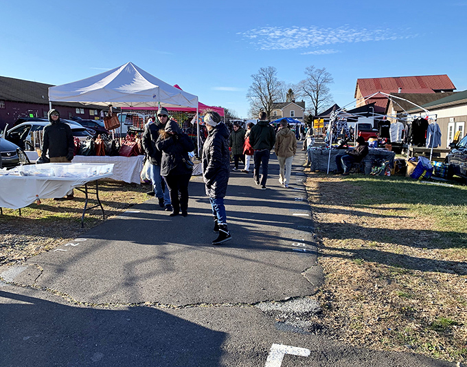 Rice's Market unfolds like a treasure map at sunset. The golden hour makes even ordinary finds look extraordinary.