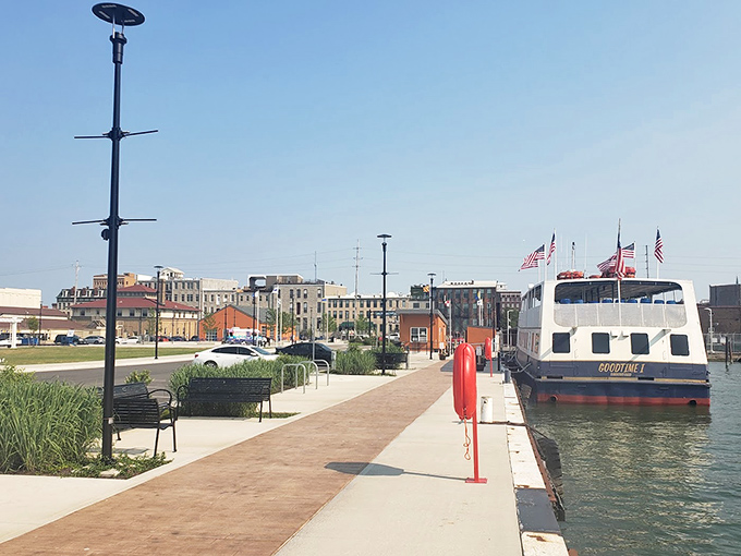 Waterfront renaissance where boats dock within view of historic architecture &ndash; urban planning that actually planned for beauty.