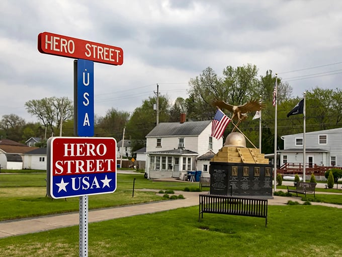 This Silvis neighborhood intersection shows everyday America at its finest&mdash;where gas stations and homes coexist comfortably.
