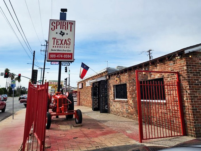 Spirit of Texas BBQ announces itself with all the subtlety of a Texas longhorn&mdash;and delivers just as much impact. That vintage tractor isn't decoration; it's a philosophy about doing things the old way.