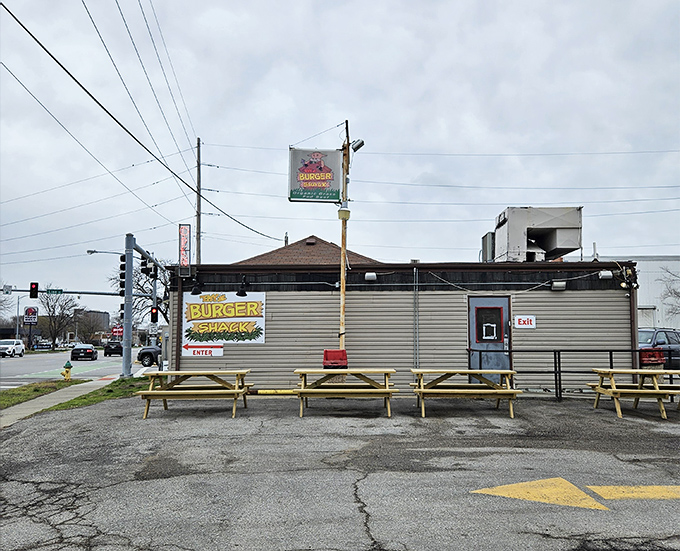 Tay's Burger Shack looks modest but delivers mighty flavors. This unassuming building houses burger magic that locals would prefer to keep secret.