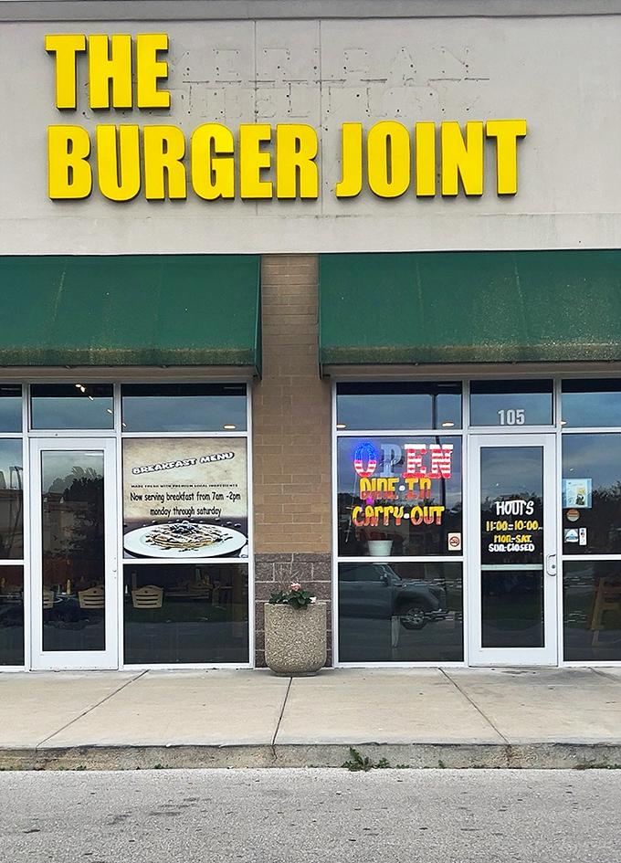 The Burger Joint's straightforward name and bright yellow sign &ndash; honesty in advertising at its most delicious.