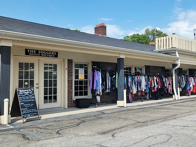 The Toggery displays its wares right out front&mdash;no secrets here, just great fashion finds waiting for their next adventure.