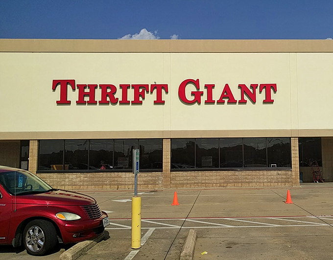 Thrift Giant lives up to its name with a storefront as straightforward as its mission: massive selection, tiny prices.