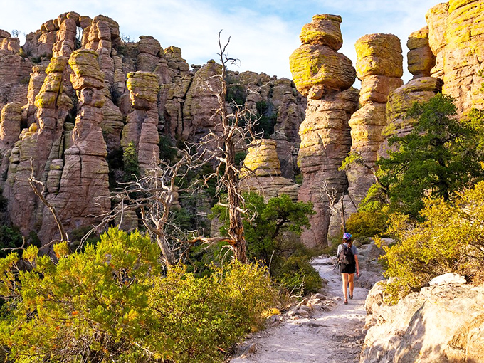 Nature's sculpture garden is your backyard! The Chiricahua Mountains offer spectacular hiking just minutes from a town where housing costs won't climb as high as these rocks.
