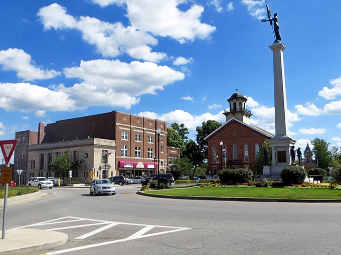 Angola's stately courthouse anchors a town square that Norman Rockwell would have loved to paint. Small-town America at its finest!