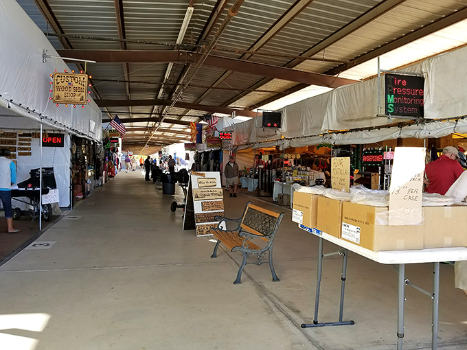 Bargain hunters stroll through Arizona Market Place's organized chaos, where every aisle promises new discoveries.