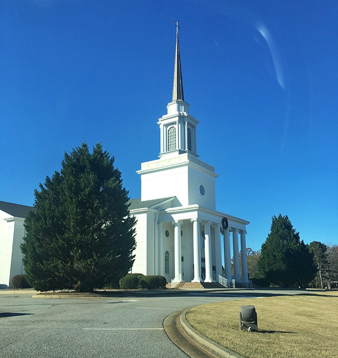 White steeples against blue skies remind us that some things remain beautifully constant through time.