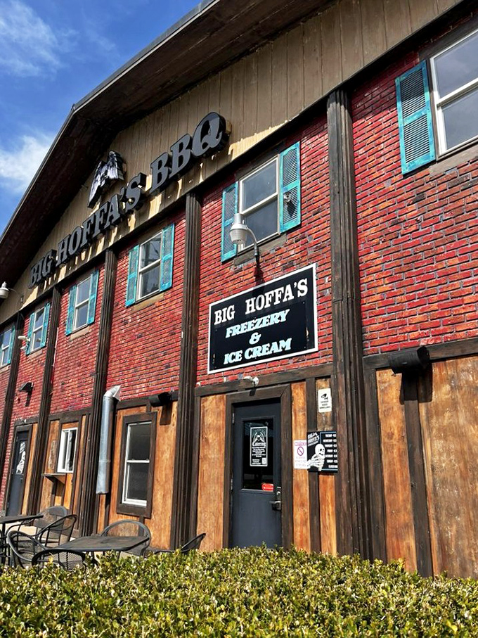 That "Freezery & Ice Cream" sign is your hint&mdash;save room for dessert after Big Hoffa's smoky main event!