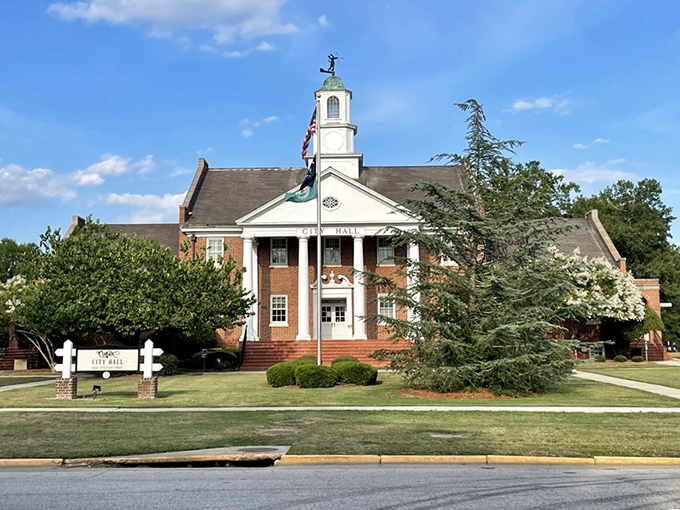 Camden's historic clock tower stands sentinel over a downtown where nobody's in a hurry to watch the time.