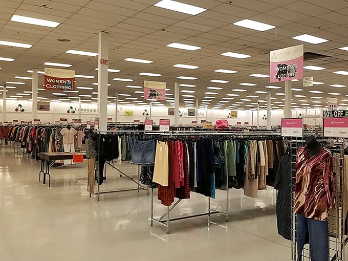 A clothing department so vast and organized, you might forget you're not in a department store.