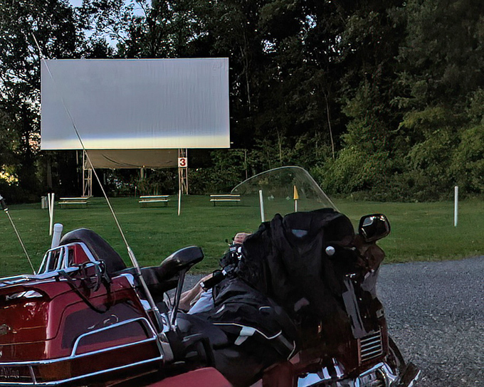 The blank screen holds so much promise as the sun begins to set on another perfect drive-in evening.