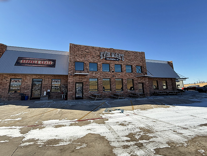 The welcoming entrance to Evie Mae's promises BBQ salvation ahead. Step through these doors and leave your hunger worries behind. 