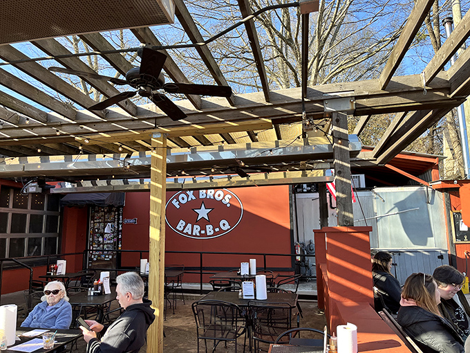 Where wooden beams frame the perfect setting for meat-induced happiness. Casual seating, serious eating.