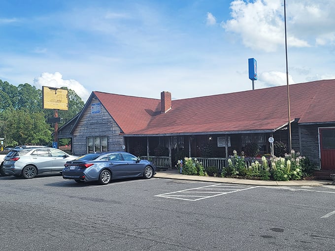 Sunlight bathes The Front Porch in golden hour glow &ndash; much like the butter melting on their famous cornbread.
