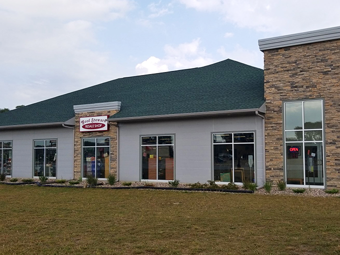 The thoughtful architecture of Good Steward Resale Store feels more upscale boutique than thrift shop&mdash;bargains with dignity. 